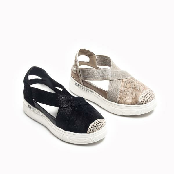 Harper Stripe Wedges - insole.id